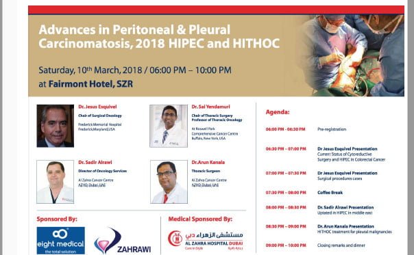 Advanced in Peritoneal & Pleural Carcinomatosis, 2018 HIPEC and HITHOC