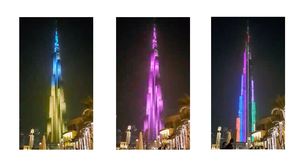 Burjeel Khalifa during pink Caravan while sponsored by Alzahra Cancer ...