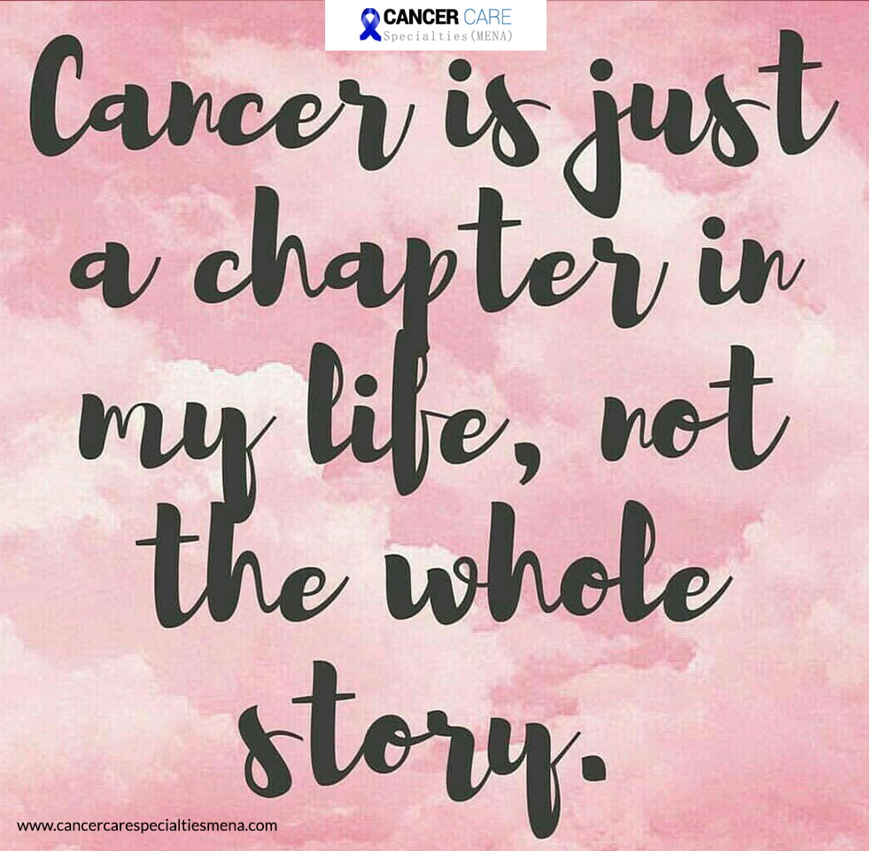 Cancer is not the whole story, it is just a chapter in my life – Cancer ...