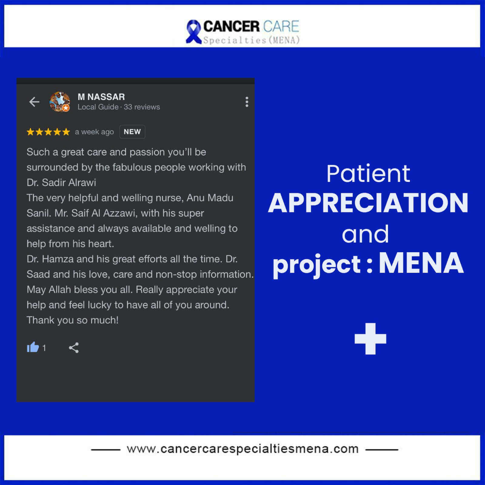 Patient Appreciation | Cancer Care Center UAE