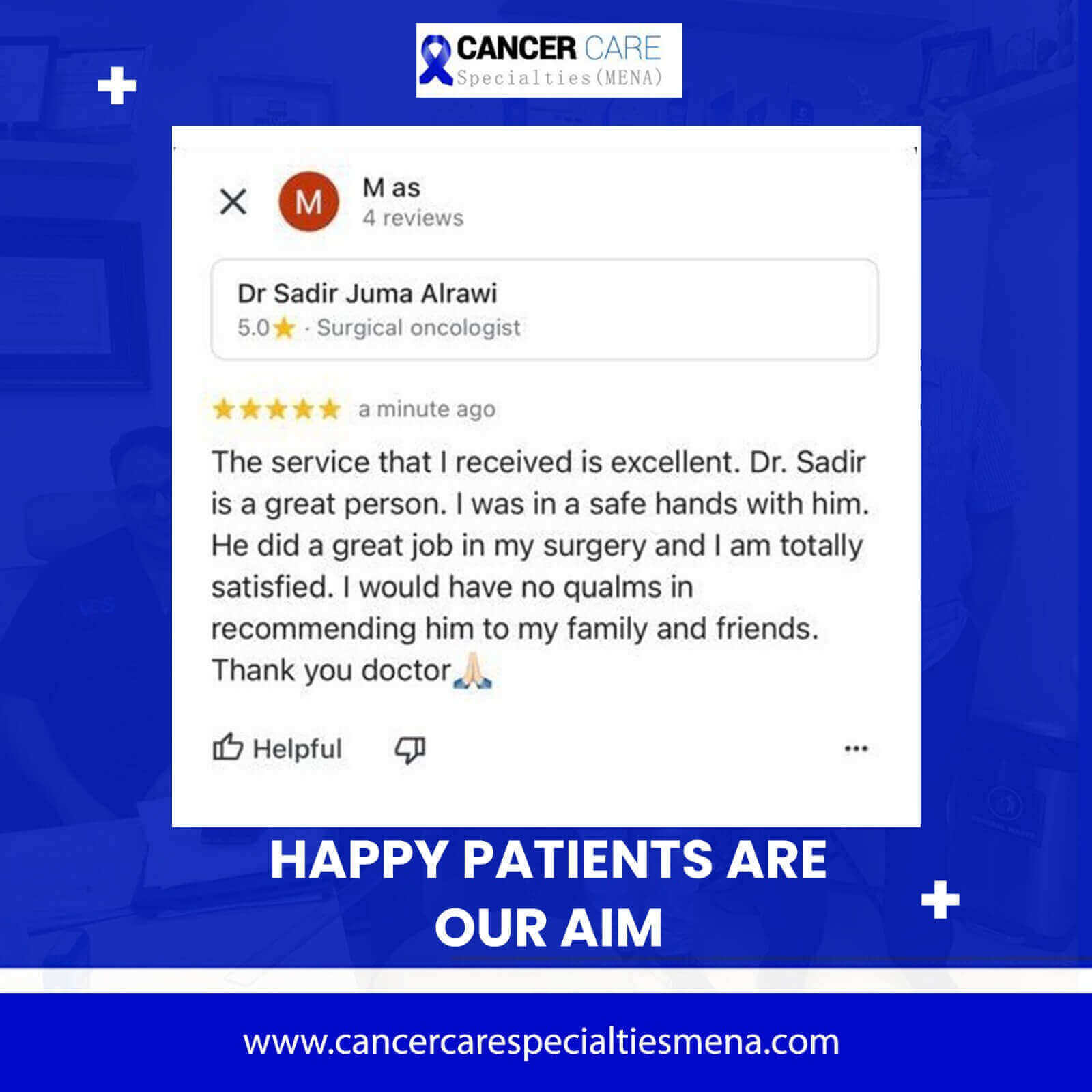 Happy patients are our aim | Cancer Care Center UAE